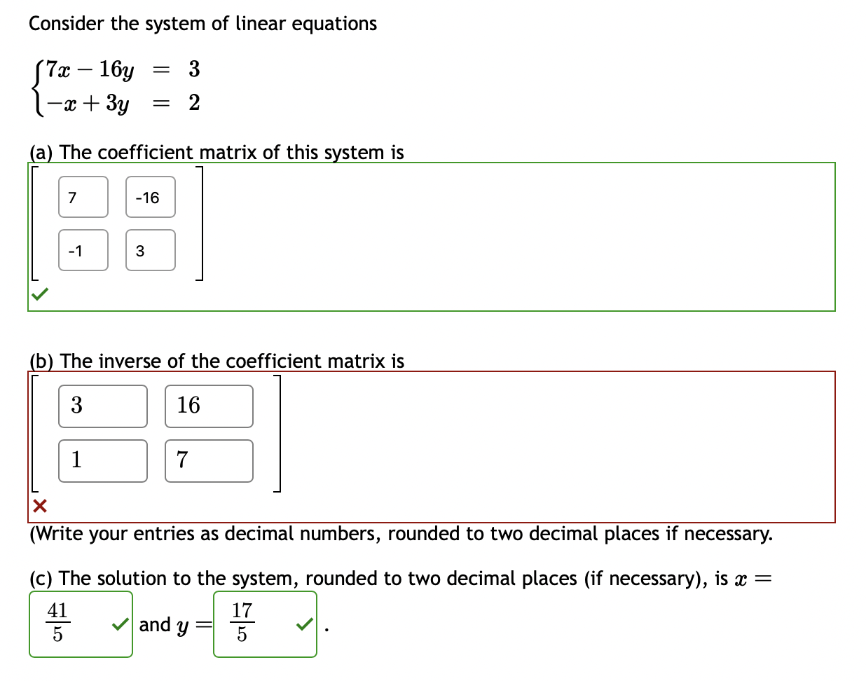 Solved Consider the system of linear equations | Chegg.com
