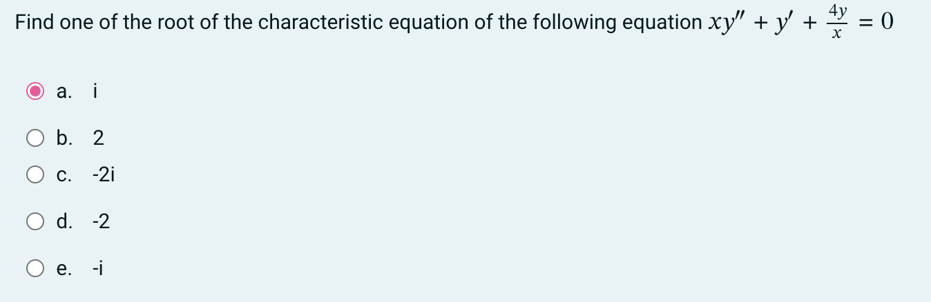 Solved Find one of the root of the characteristic equation | Chegg.com