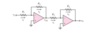 Solved Consider two inverting op-amp circuits in cascade, as | Chegg.com