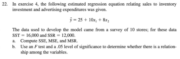 Solved In exercise 4 , the following estimated regression | Chegg.com