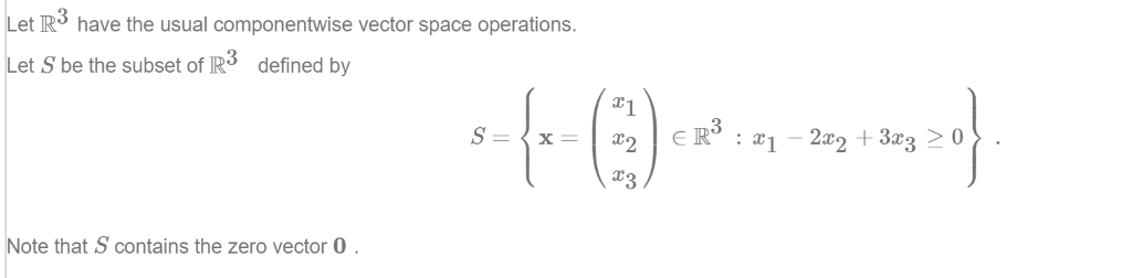 Solved 3 Let IR have the usual componentwise vector space | Chegg.com