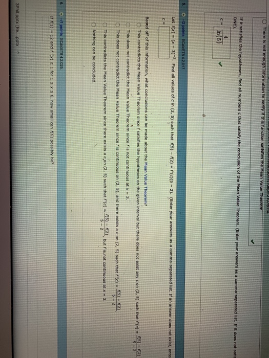 Solved let f(x)=x-3^-2. find all the values of c in (2,5) | Chegg.com