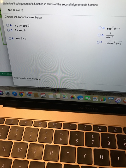 Solved Write the first trigonometric function in terms of | Chegg.com