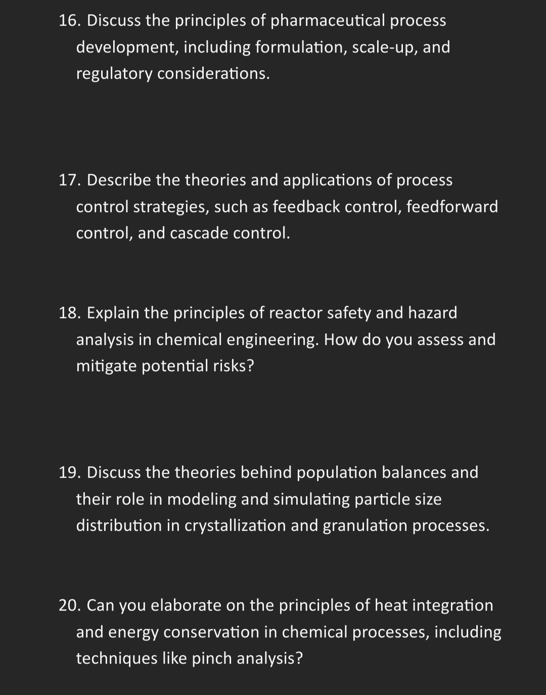 16. Discuss the principles of pharmaceutical process | Chegg.com