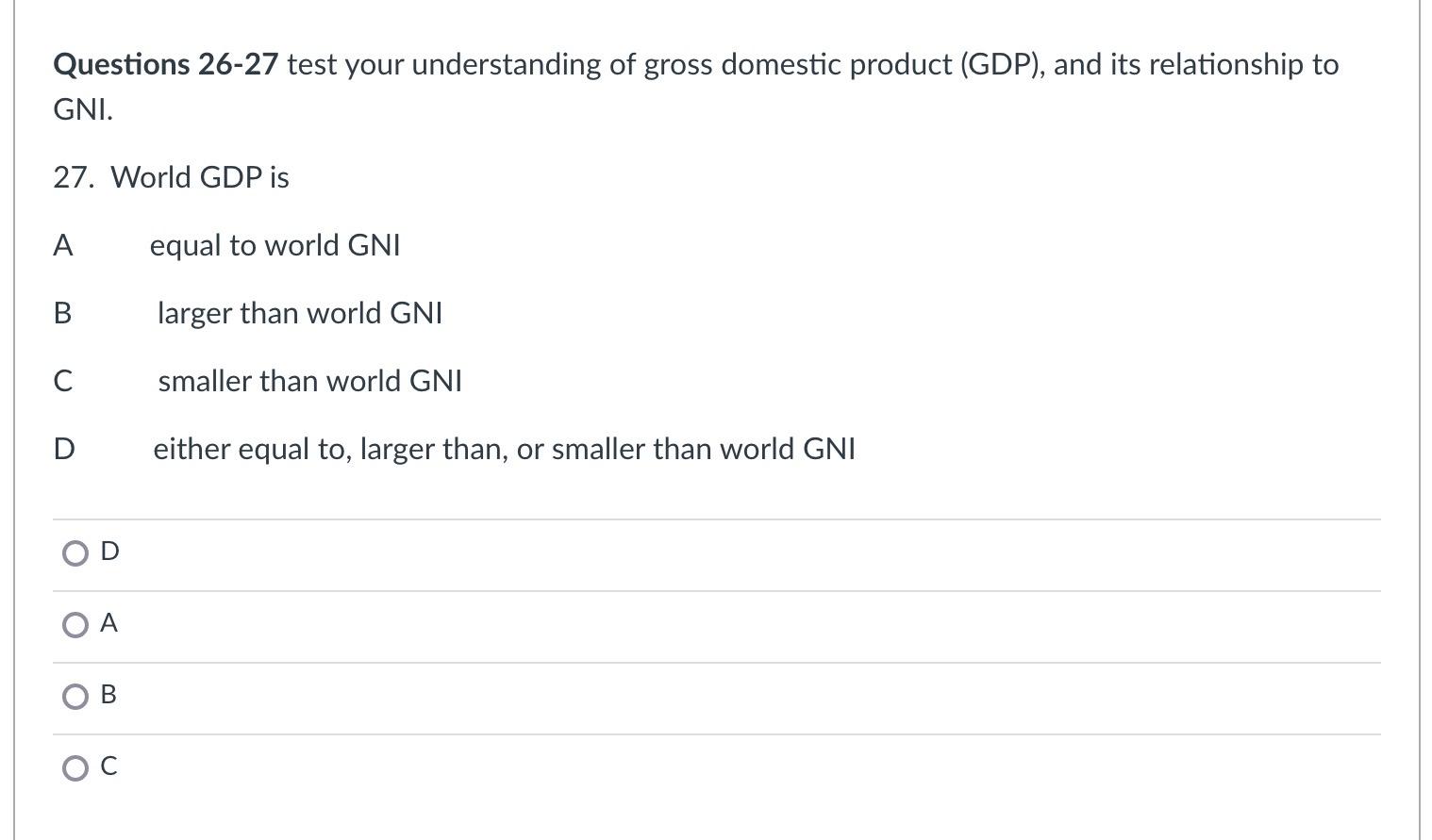 Solved Questions 26-27 test your understanding of gross | Chegg.com