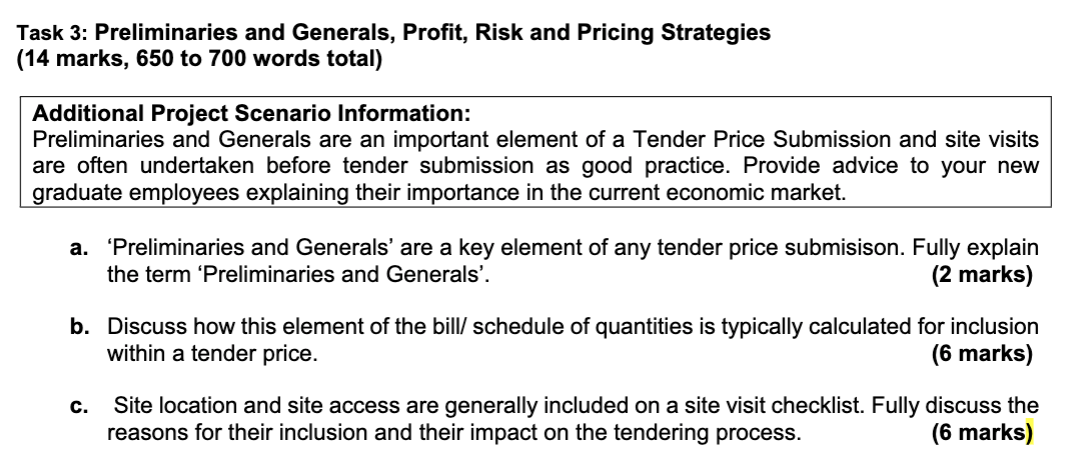 Solved Task 3: Preliminaries and Generals, Profit, Risk and | Chegg.com Solved Task 3: Preliminaries and Generals, Profit, Risk and | Chegg.com