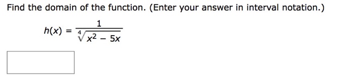 Solved Find the domain of the function. (Enter your answer | Chegg.com