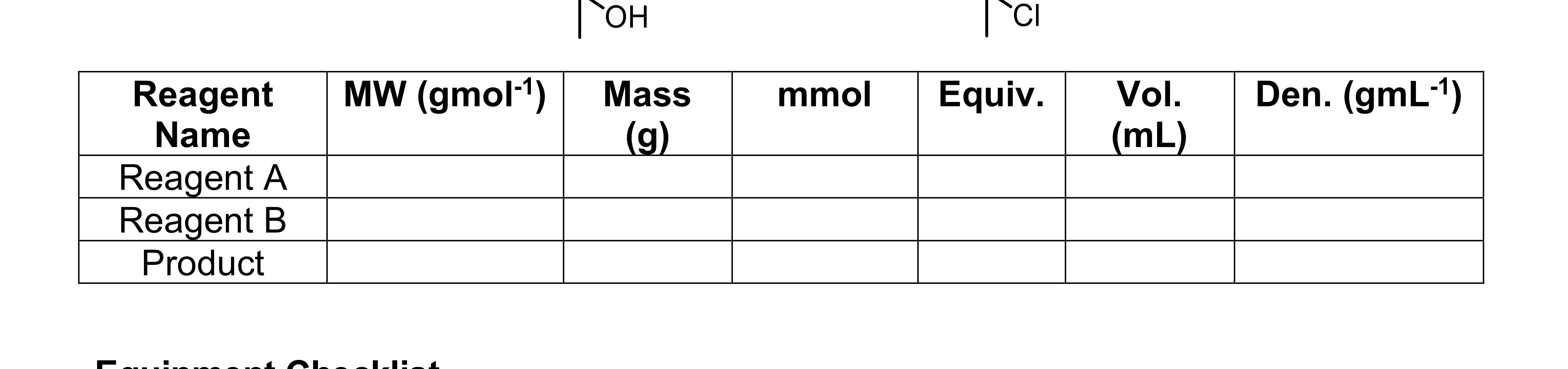 Solved Complete the reagent table along with the reaction | Chegg.com