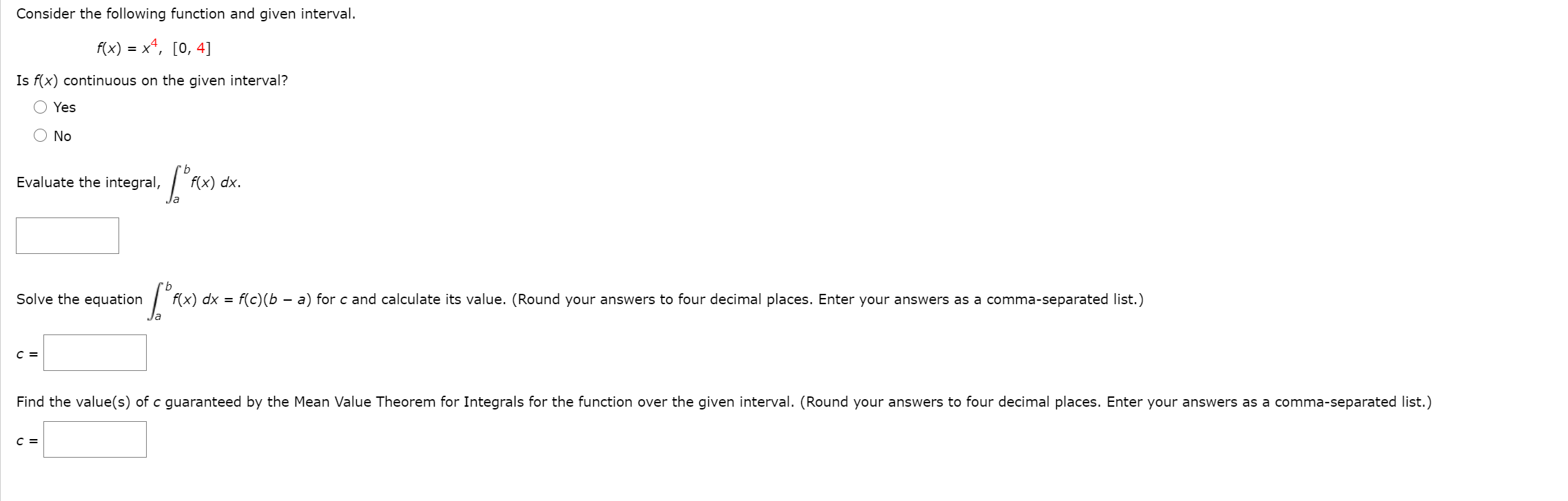 Solved Consider the following function and given interval. | Chegg.com