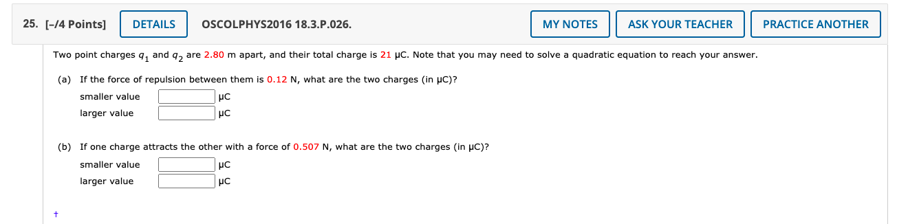Solved 25 [ 14 Points] Details Oscolphys2016 18 3 P 026 My