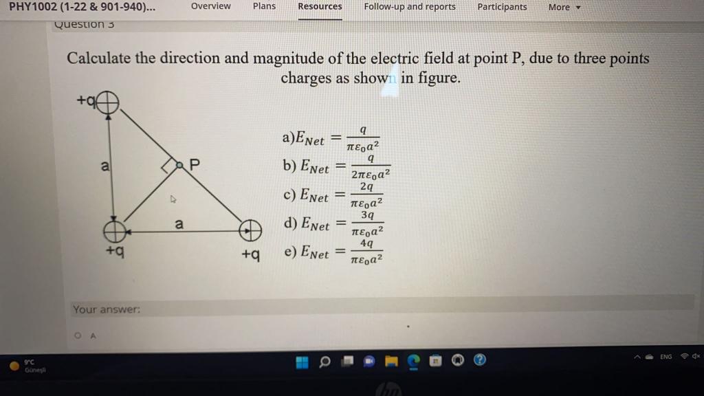 Solved Calculate the direction and magnitude of the electric | Chegg.com