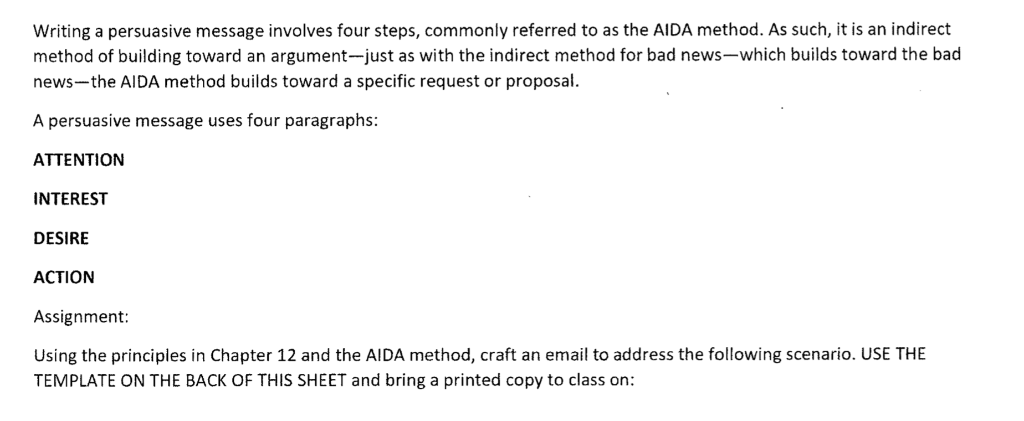 Writing a persuasive message involves four steps, | Chegg.com
