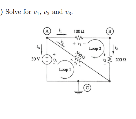 Solved Solve for v1,v2 ﻿and v3. | Chegg.com