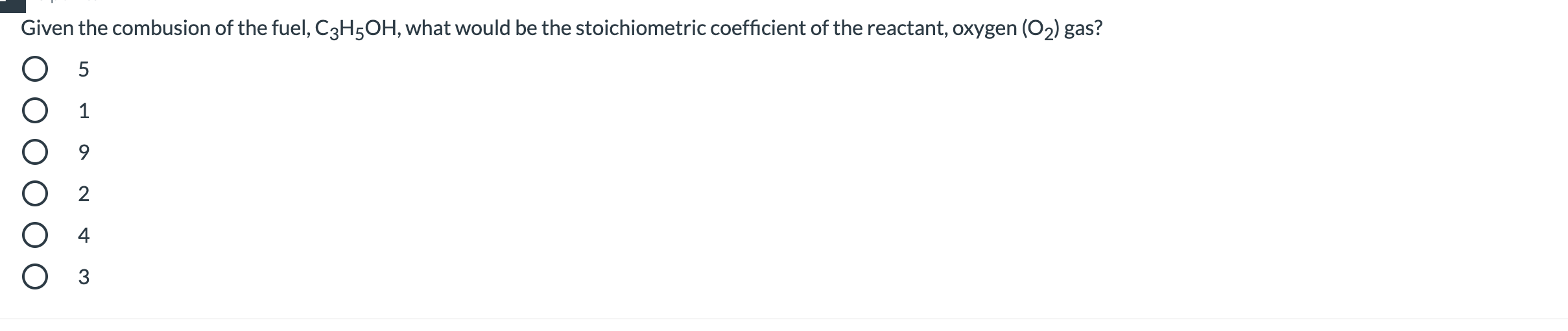 Solved Given the combusion of the fuel, C3H5OH, what would | Chegg.com