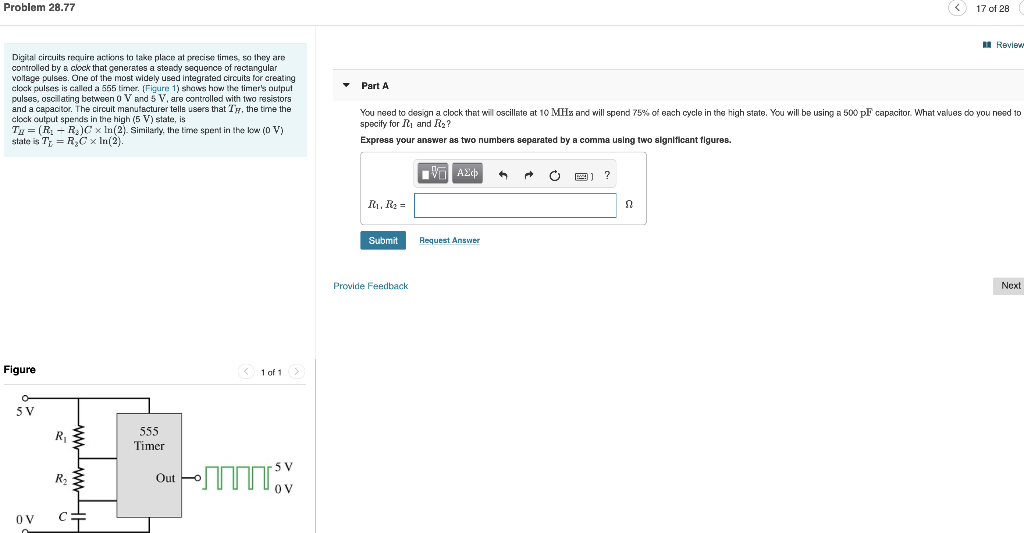 Solved Problem 28.77 17 of 28 Review Part A Digital circuits | Chegg.com