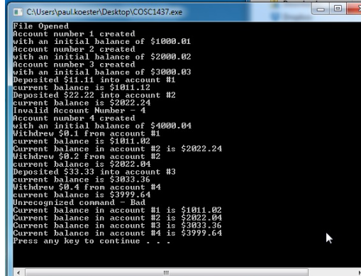 Solved This assignment uses the same account class created | Chegg.com