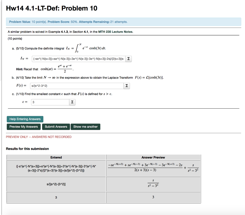 Solved Hw14 4.1-LT-Def: Problem 10 Problem Value: 10 | Chegg.com
