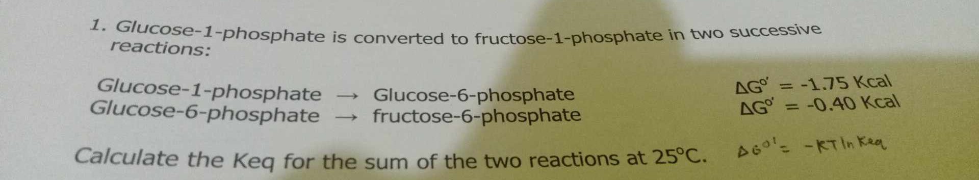 Solved 1. Glucose-1-phosphate is converted to | Chegg.com
