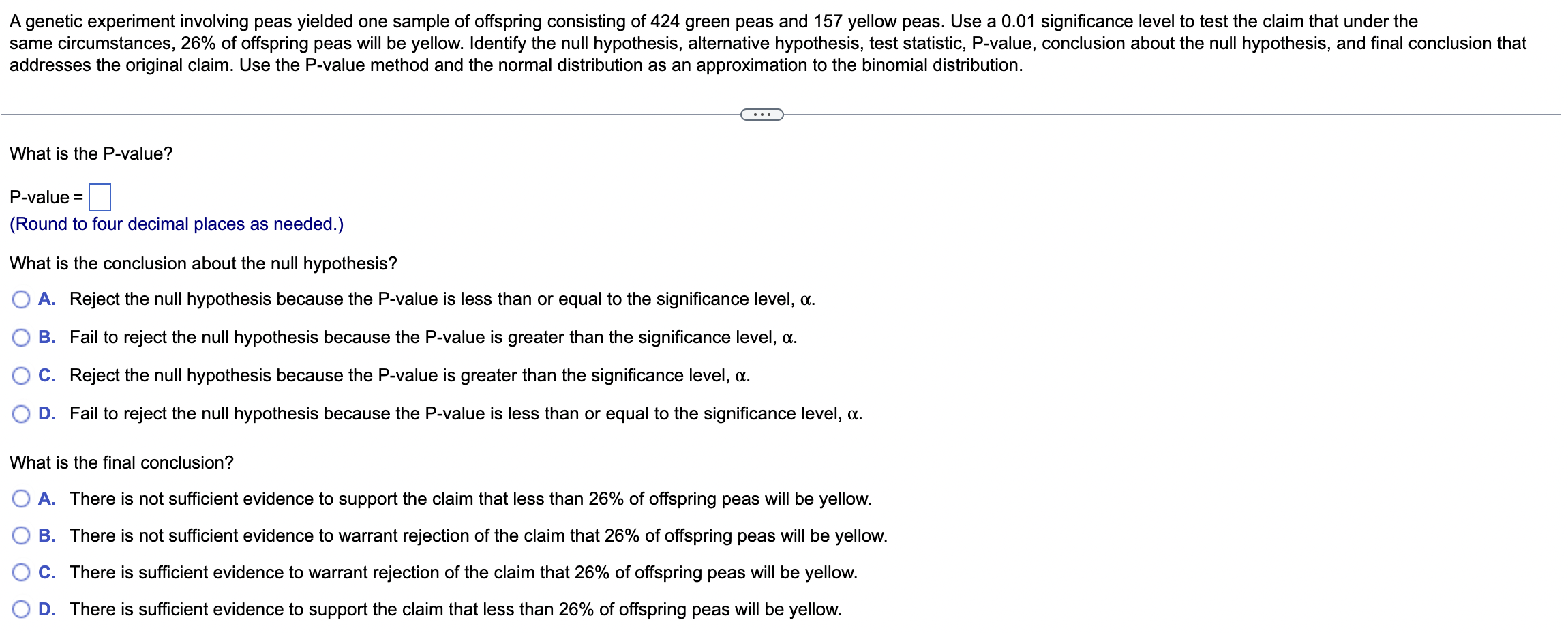 Solved addresses the original claim. Use the P-value method | Chegg.com