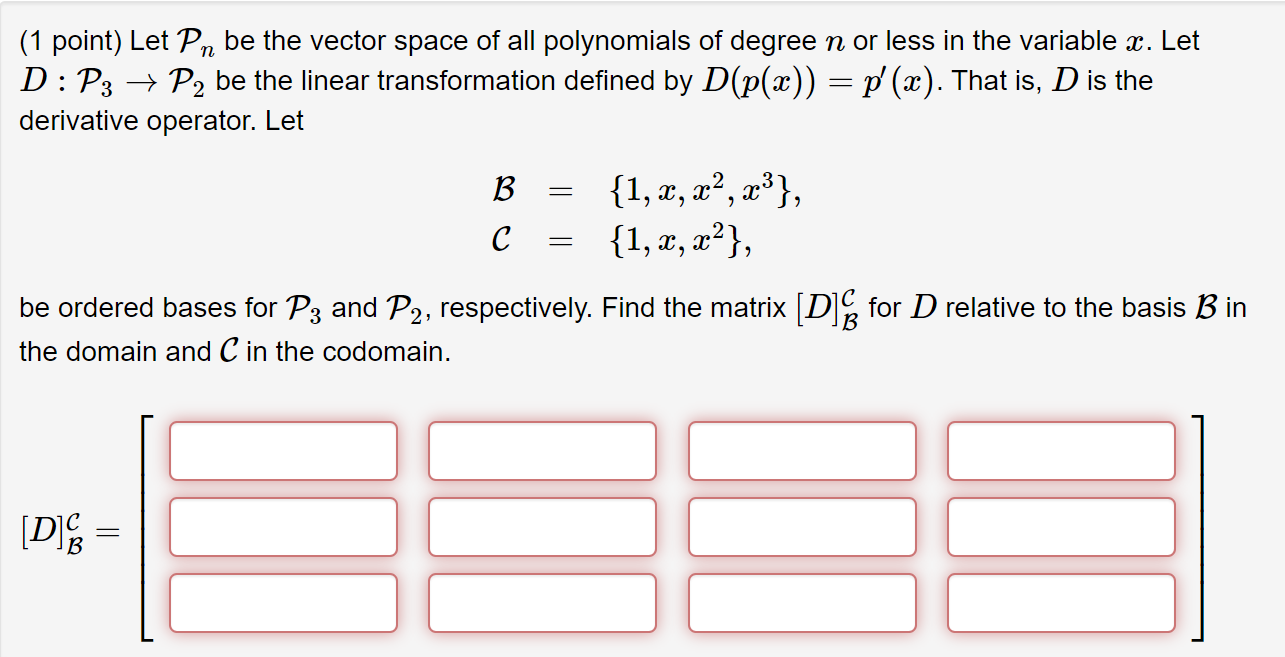 Solved Let Pn ﻿be vector space of all polynomials of degree | Chegg.com