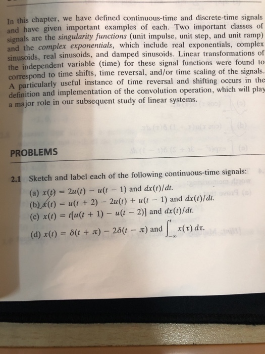 Solved In this chapter, we have defined continuous-time and | Chegg.com