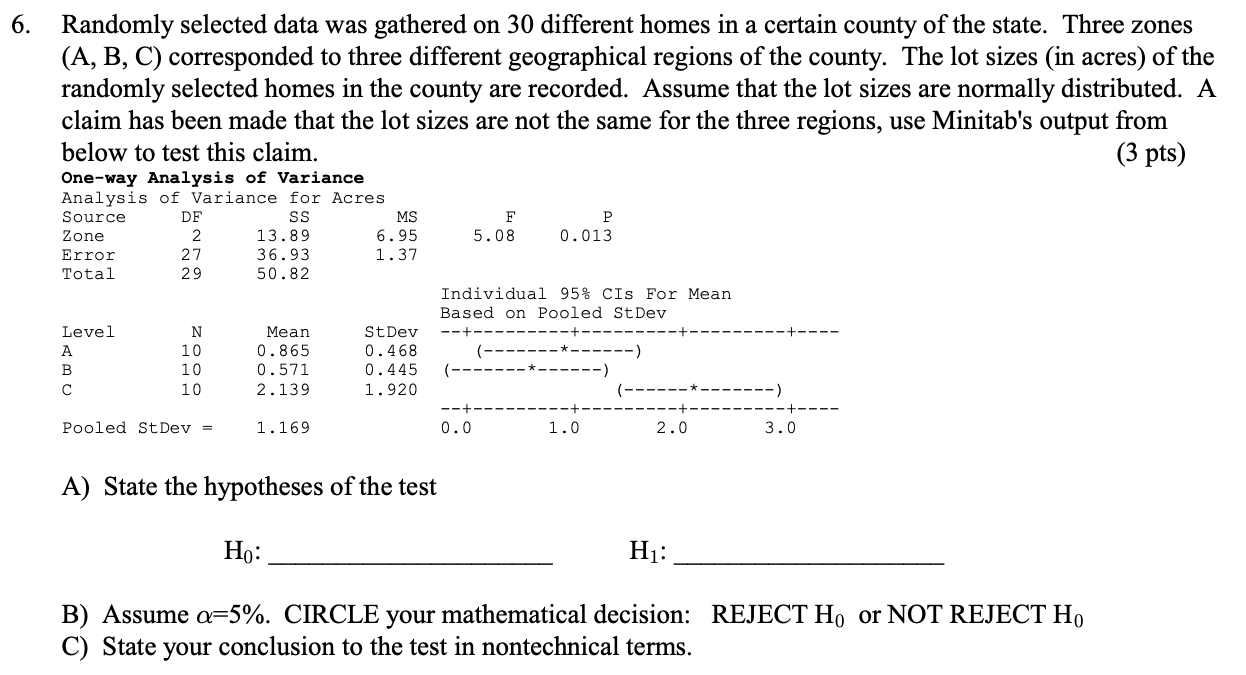 Solved Randomly selected data was gathered on 30 different | Chegg.com