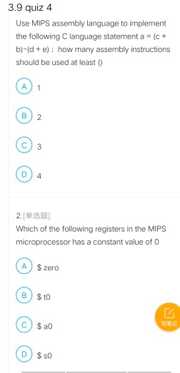 Solved 3.9 quiz 4 Use MIPS assembly language to implement | Chegg.com
