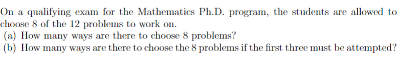 Solved On a qualifying exam for the Mathematics Ph.D. | Chegg.com