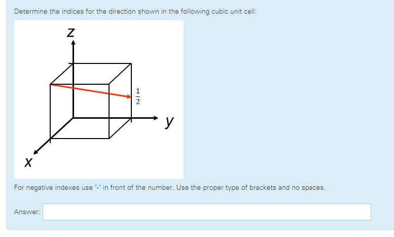 Solved Determine the indices for the direction shown in the | Chegg.com