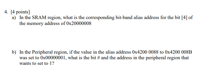 Solved 4. [4 points) a) In the SRAM region, what is the | Chegg.com
