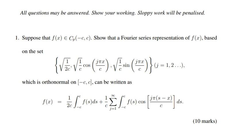 Solved All questions may be answered. Show your working. | Chegg.com