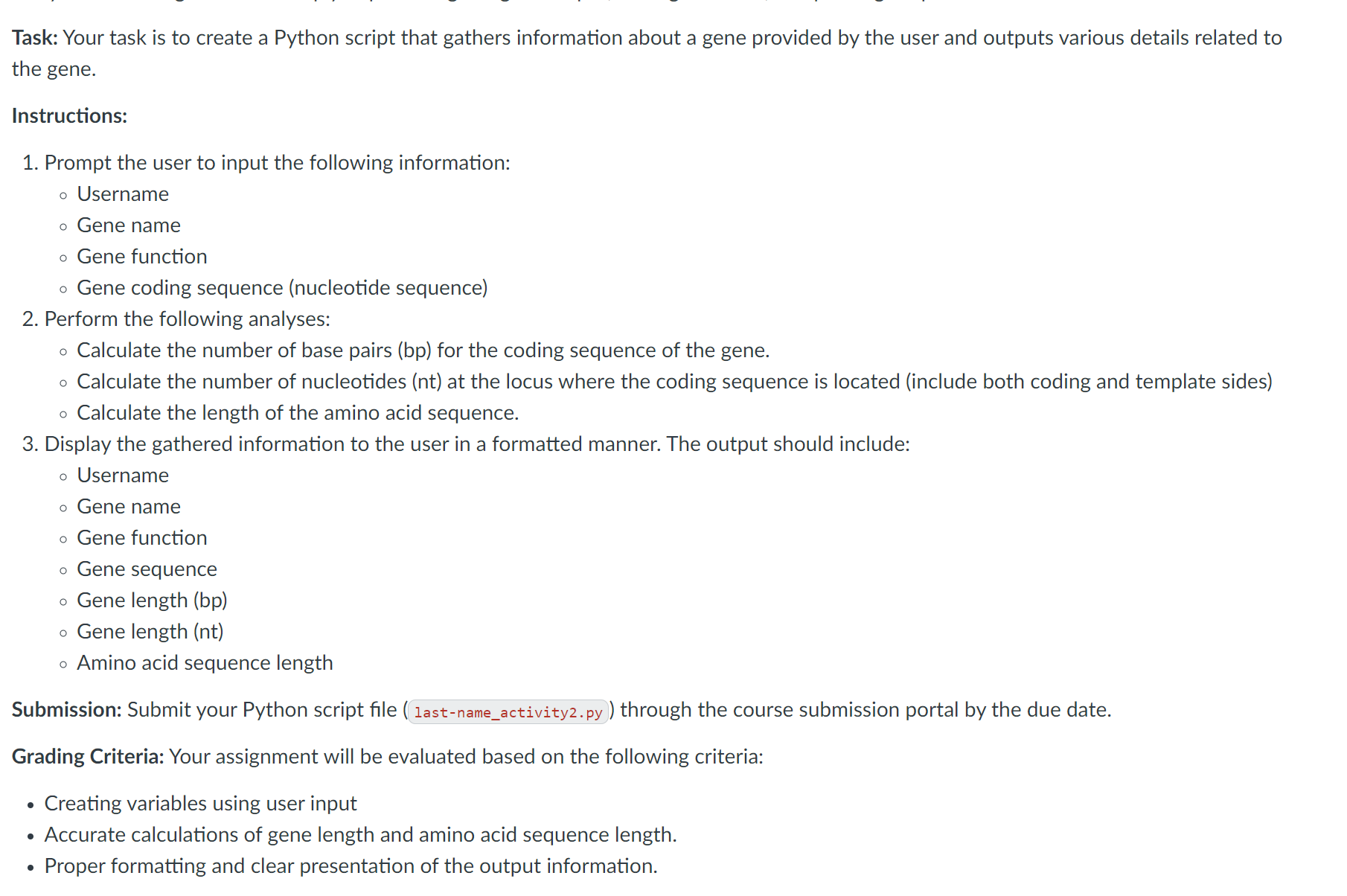 Solved Task: Your task is to create a Python script that | Chegg.com