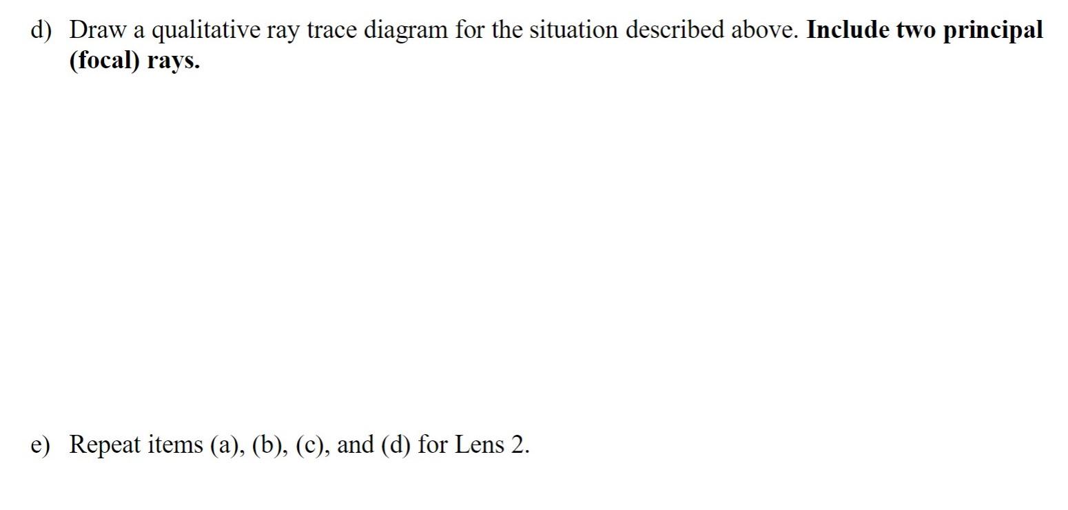 Solved Problem 2: (29 points) Consider the two thin lenses | Chegg.com