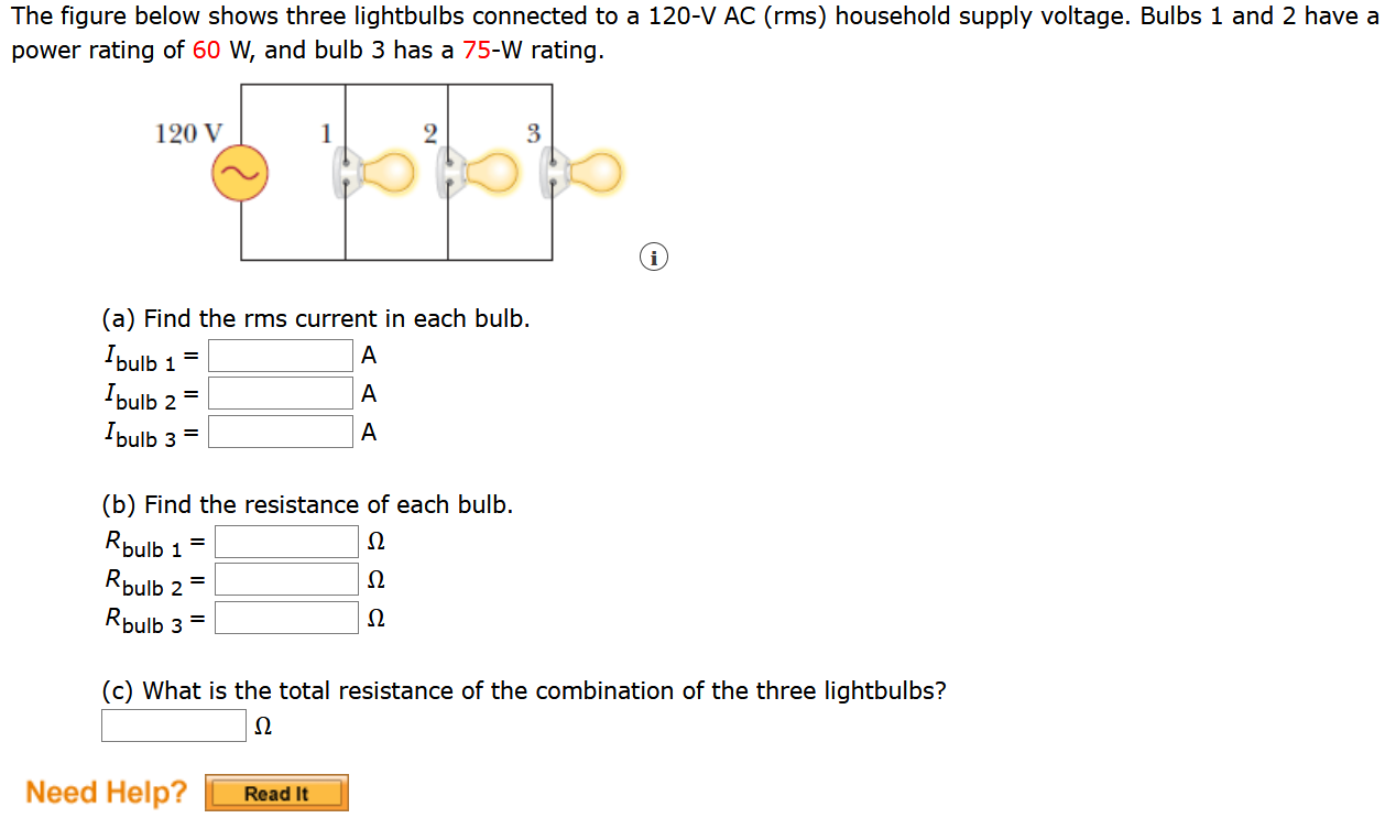 Solved The figure below shows three lightbulbs connected to | Chegg.com