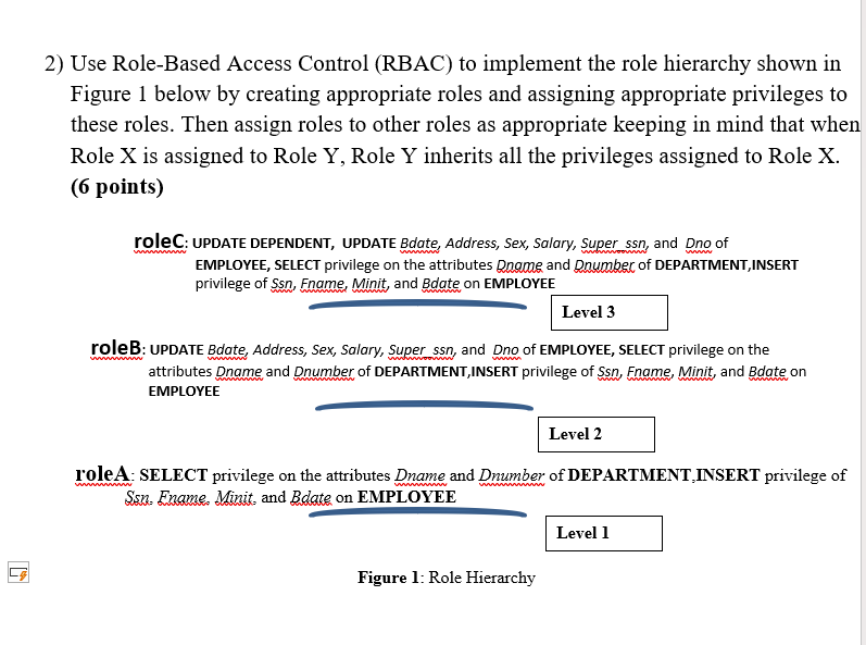 Solved Use Role-Based Access Control (RBAC) to implement the | Chegg.com