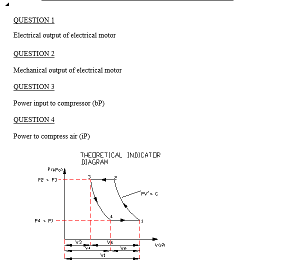 Solved QUESTION 1 Electrical output of electrical motor | Chegg.com