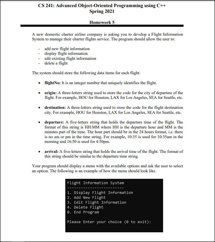 Solved Cs 241 Advanced Object Oriented Programming Using 5319
