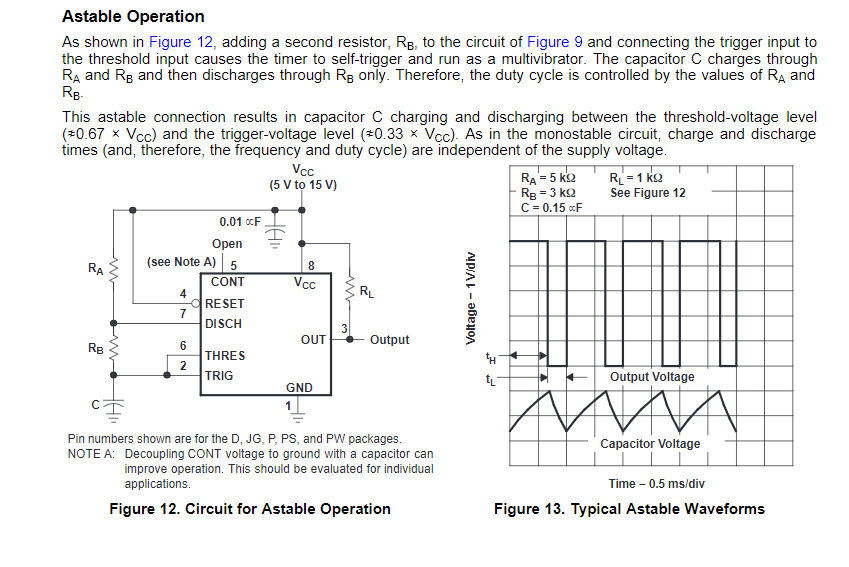 Astable Operation As shown in Figure 12, adding a | Chegg.com