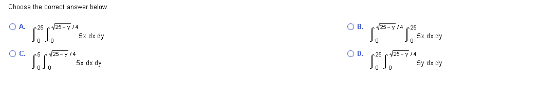 Solved For the given double integral, sketch the region of | Chegg.com