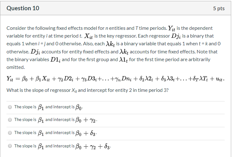 Solved Question 10 5 pts Consider the following fixed | Chegg.com