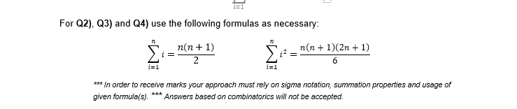Solved For Q2), Q3) and Q4) use the following formulas as | Chegg.com