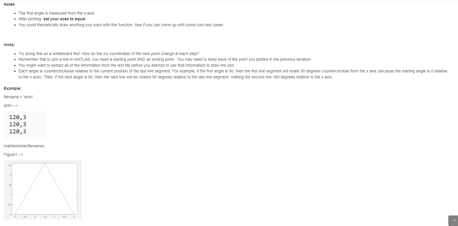Solved Function: mathterArtist Input: (char) filename of | Chegg.com