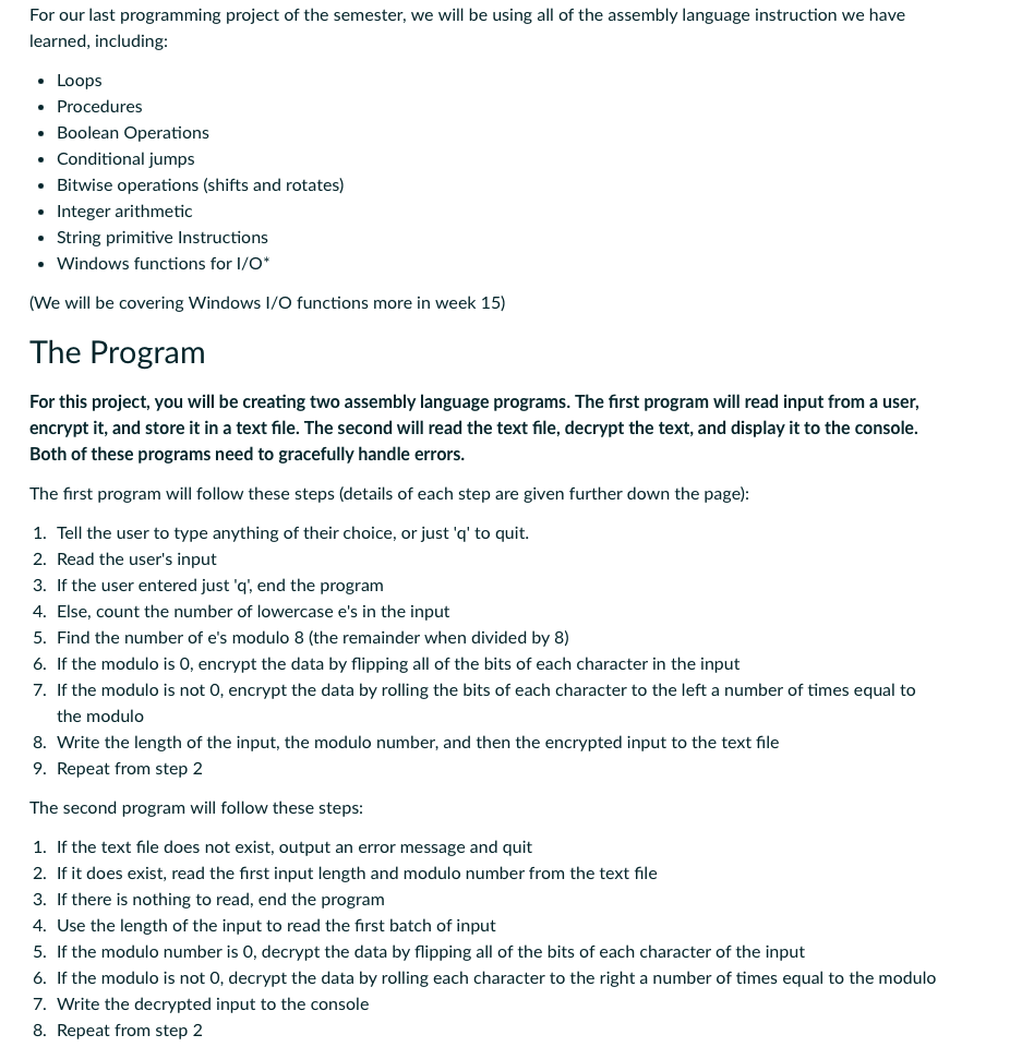 Solved write the code in mass assembly language .asm. Read | Chegg.com
