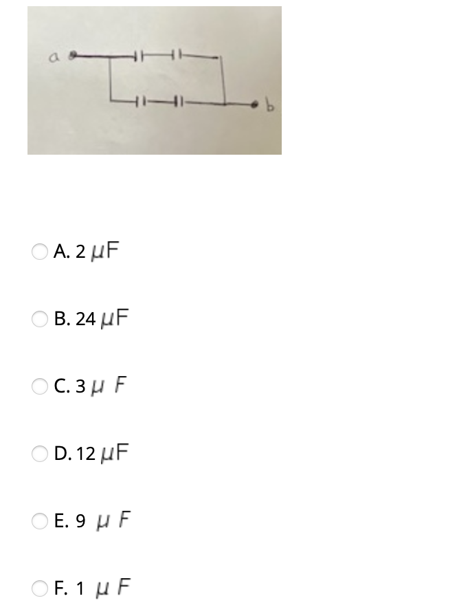 Solved The figure shows 4 6-mu F capacitors. Determine the | Chegg.com