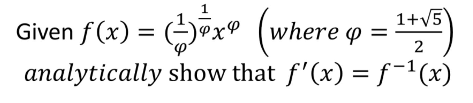 Solved Find f'(x) Find f^-1 (x) Find F'(x) = F^-1 (x) and | Chegg.com