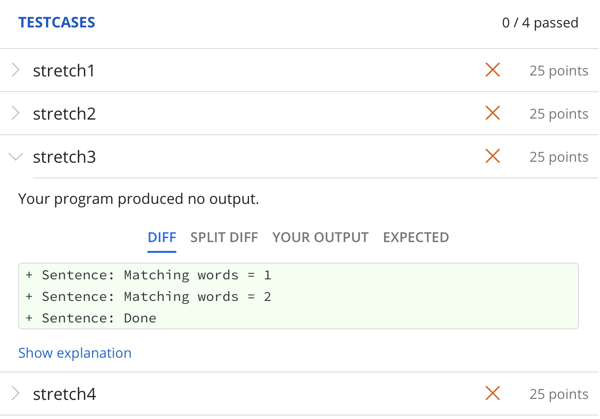 Solved Specification: Read sentences from the user until * | Chegg.com