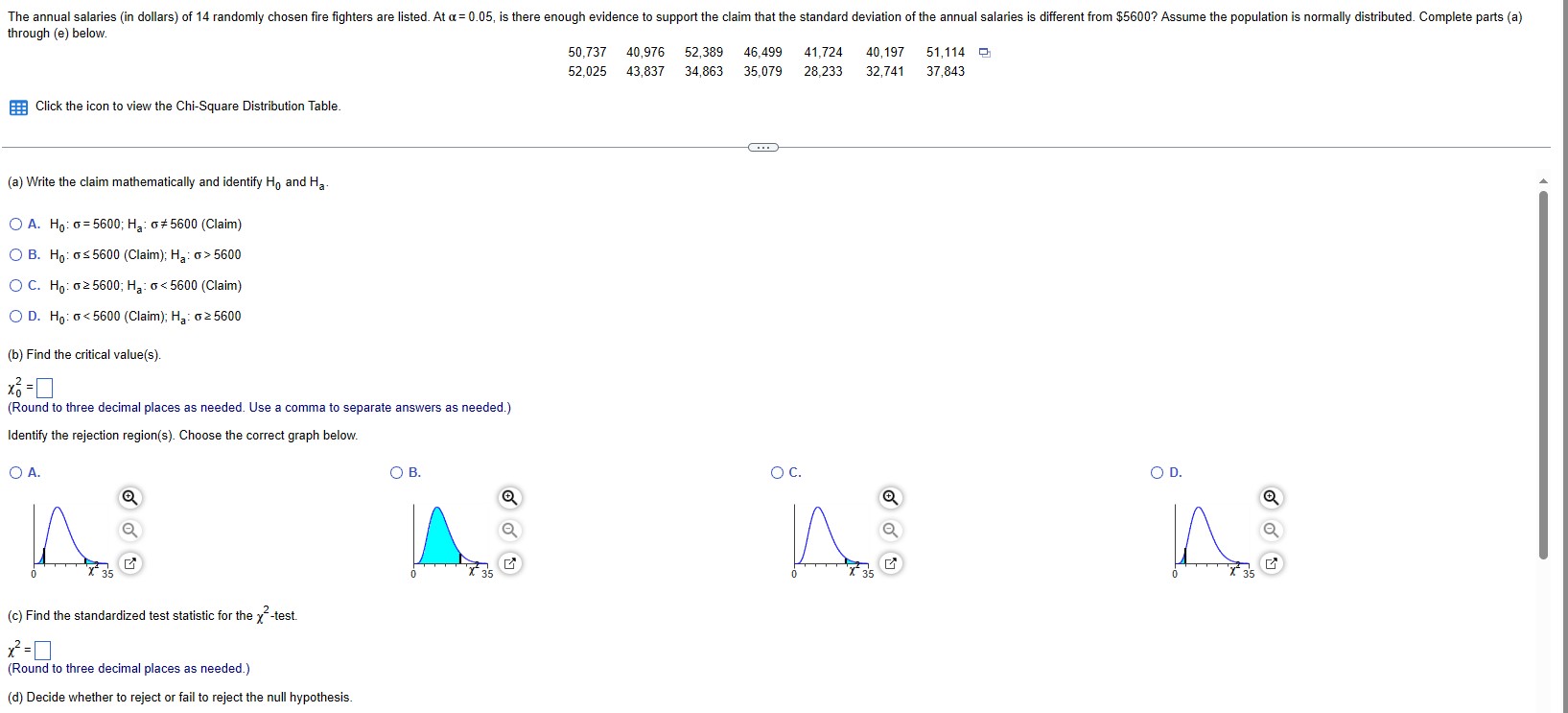 Solved through (e) ﻿below. (c) ﻿Find the standardized test | Chegg.com