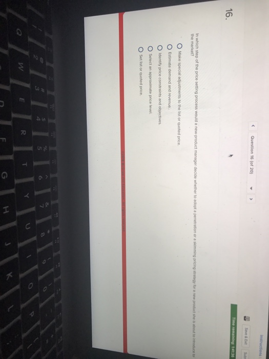 Solved Question 16 (of 20) 16. In which step of the price | Chegg.com