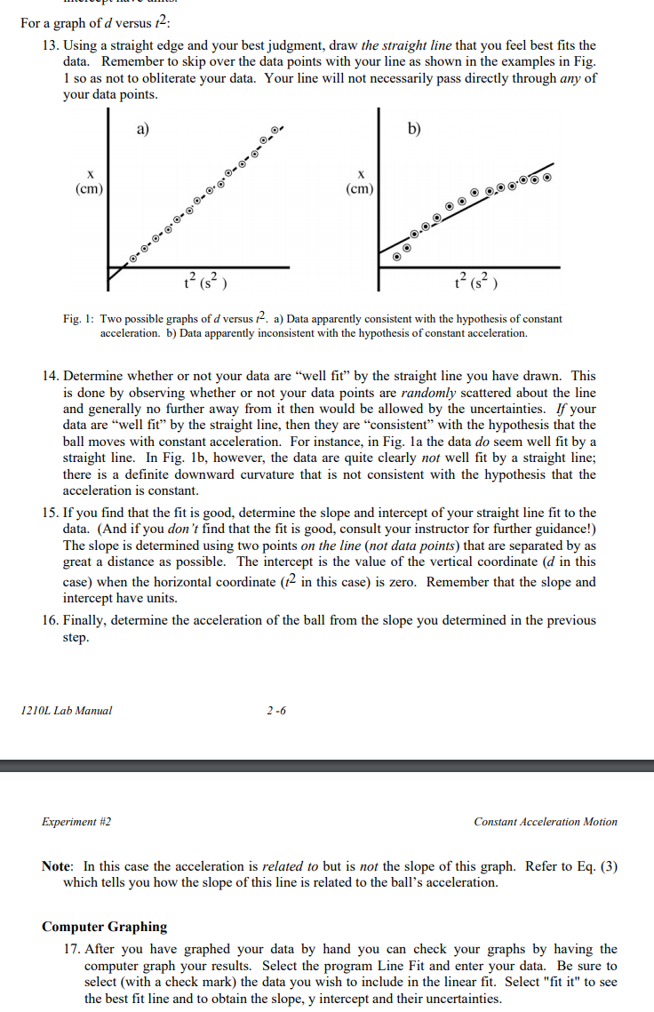 Solved Experiment 2 Data Constant Acceleration Motion | Chegg.com