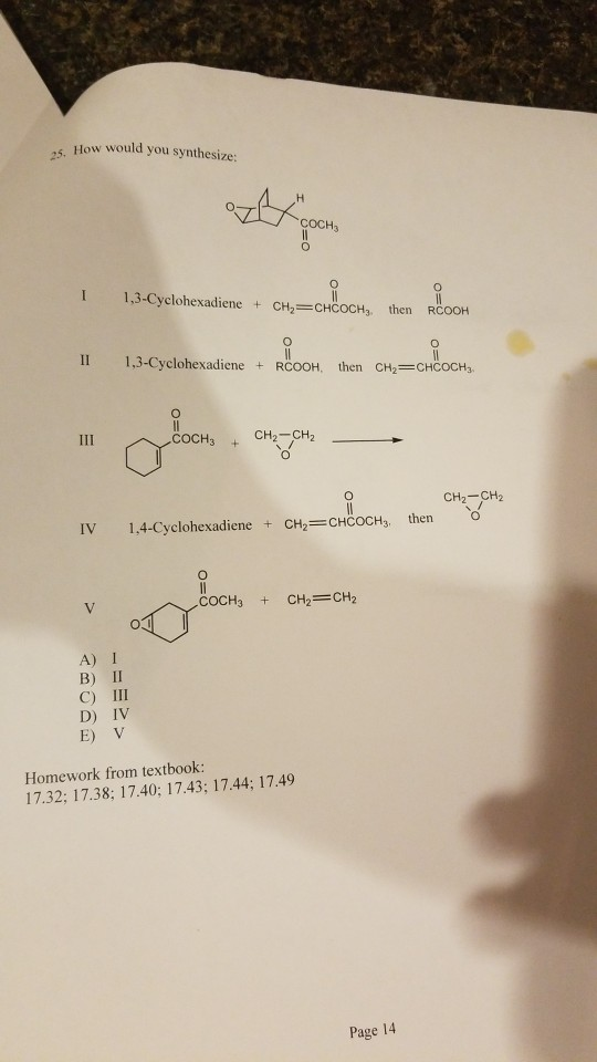 Solved 2s. How would you synthesize: COCH3 I | Chegg.com